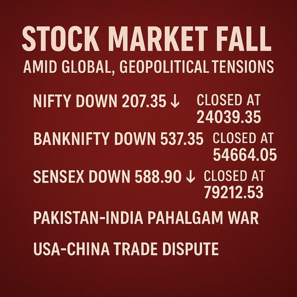 Stock Market Crash Today: Nifty, BankNifty, Sensex Fall Amid Global and Geopolitical Tensions ...
