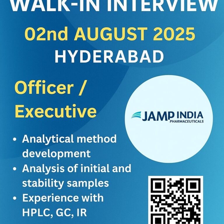 🚨 JAMP India Walk-in Interview 2025: Officer/Executive Positions In ...